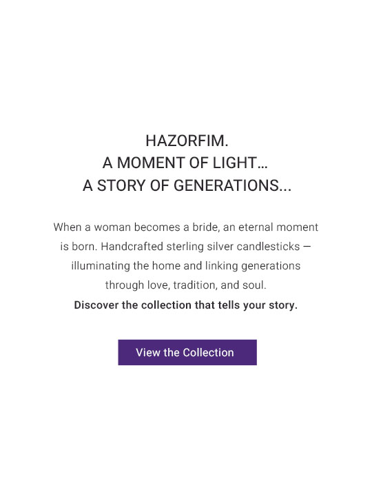 Hazorfim - Handmade Silver Candlesticks, Candelabras And Menorahs